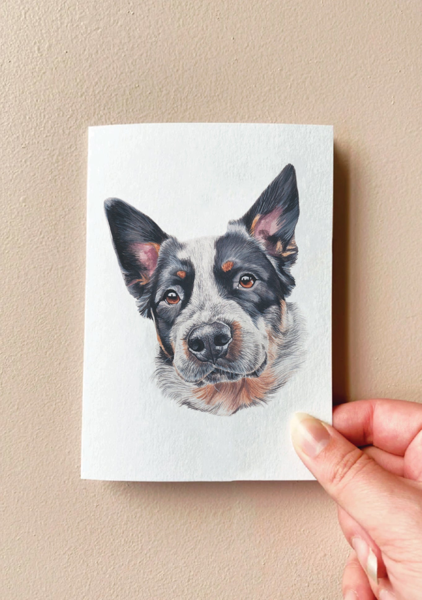 Neo the Blue Healer Card | Annalise Paints